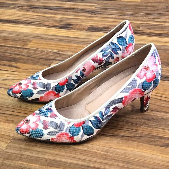 Naturalizer | Shoes | Naturalizer Womens Heels Floral Print Pumps Size M Comfort Stylish Chic ...